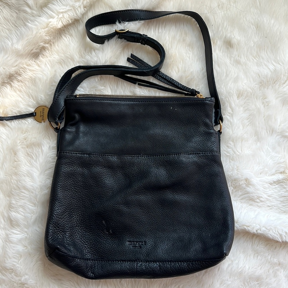 Margot New York Genuine Leather Shoulder Bag 12 X 12 - Gem